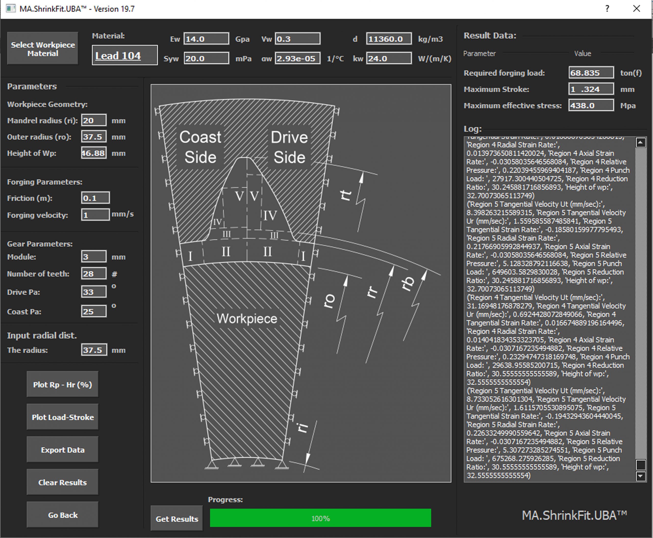 Spur Gear Forging Analysis with Upper-Bound Method